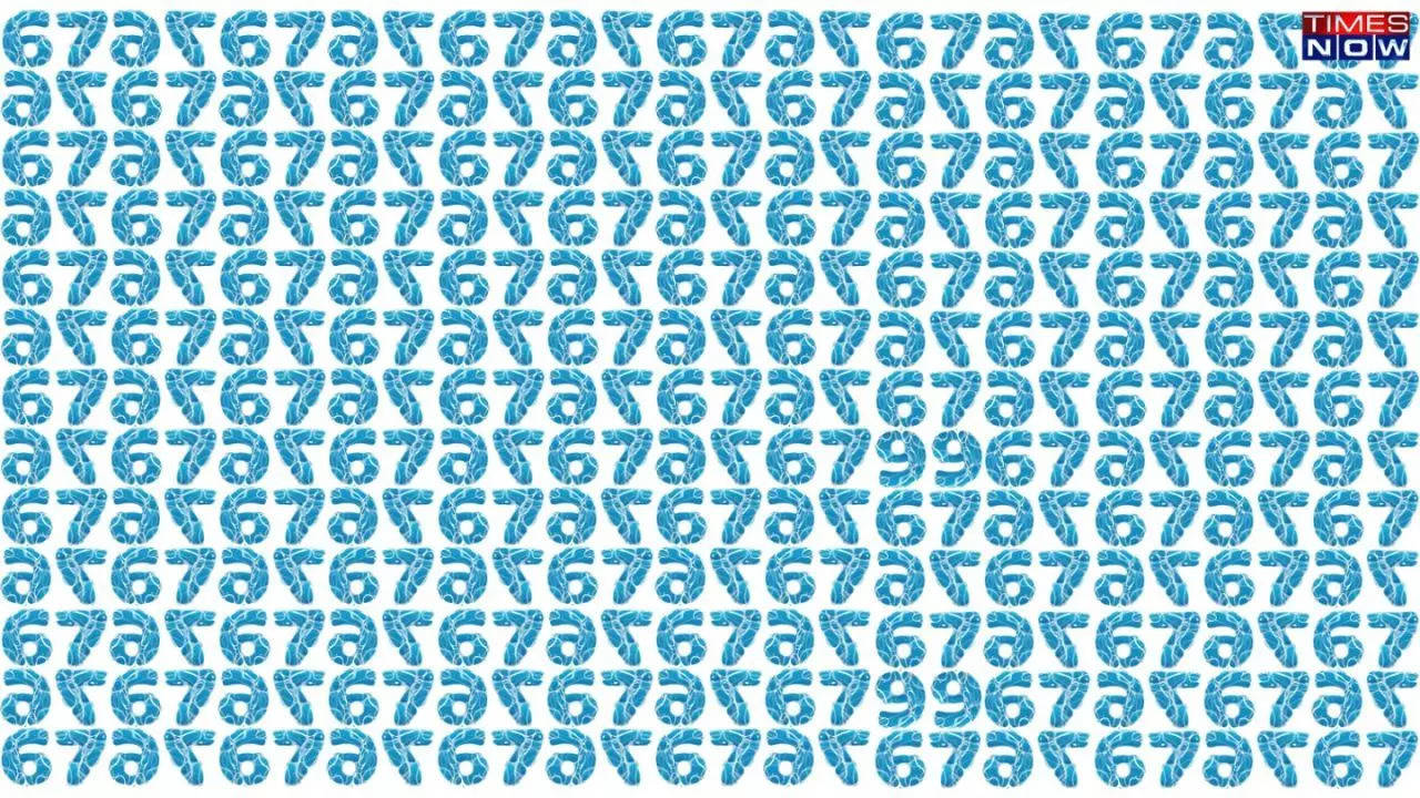 Optical Illusion Eye Test: In A Wave Of 7s And 6s, Find The Odd Number 99