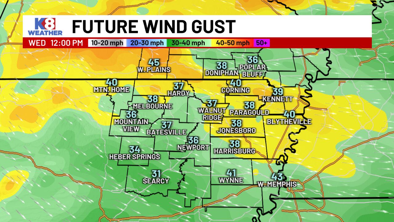 First Alert: Wind gusts over 35 mph