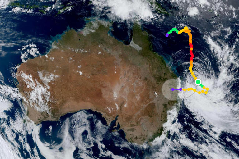 Cyclone Alfred map tracker: When and where will the Category 2 storm ...