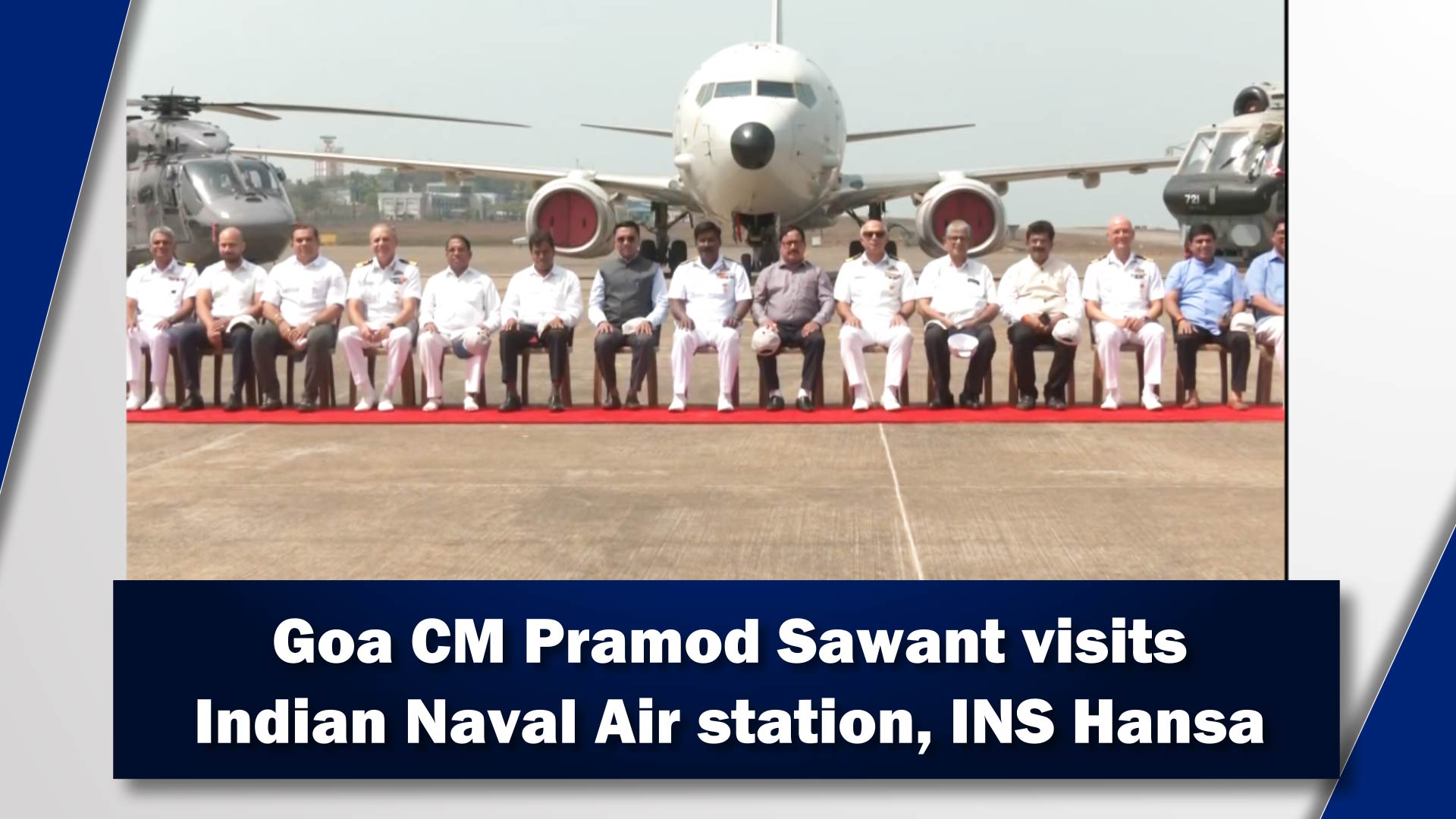 Goa CM Pramod Sawant visits Indian Naval Air station, INS Hansa