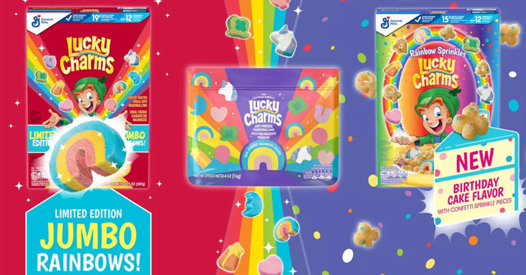 Lucky Charms Launches New Cereal Featuring Its Biggest Rainbow ...