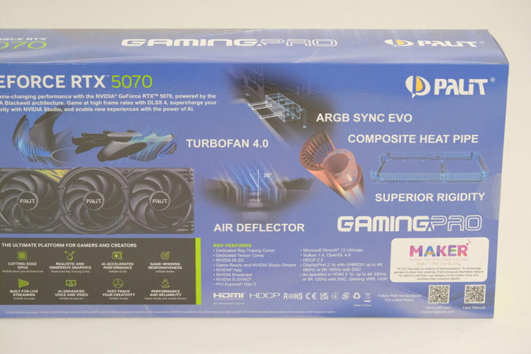 Palit「GeForce RTX 5070 GamingPro OC」を試す。ThunderMasterで自動オーバークロックも