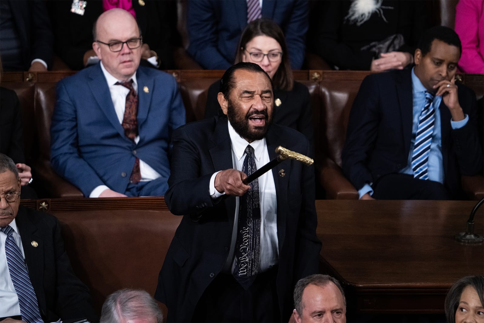 Al Green ejected from Chamber after shouting at Trump, faces censure