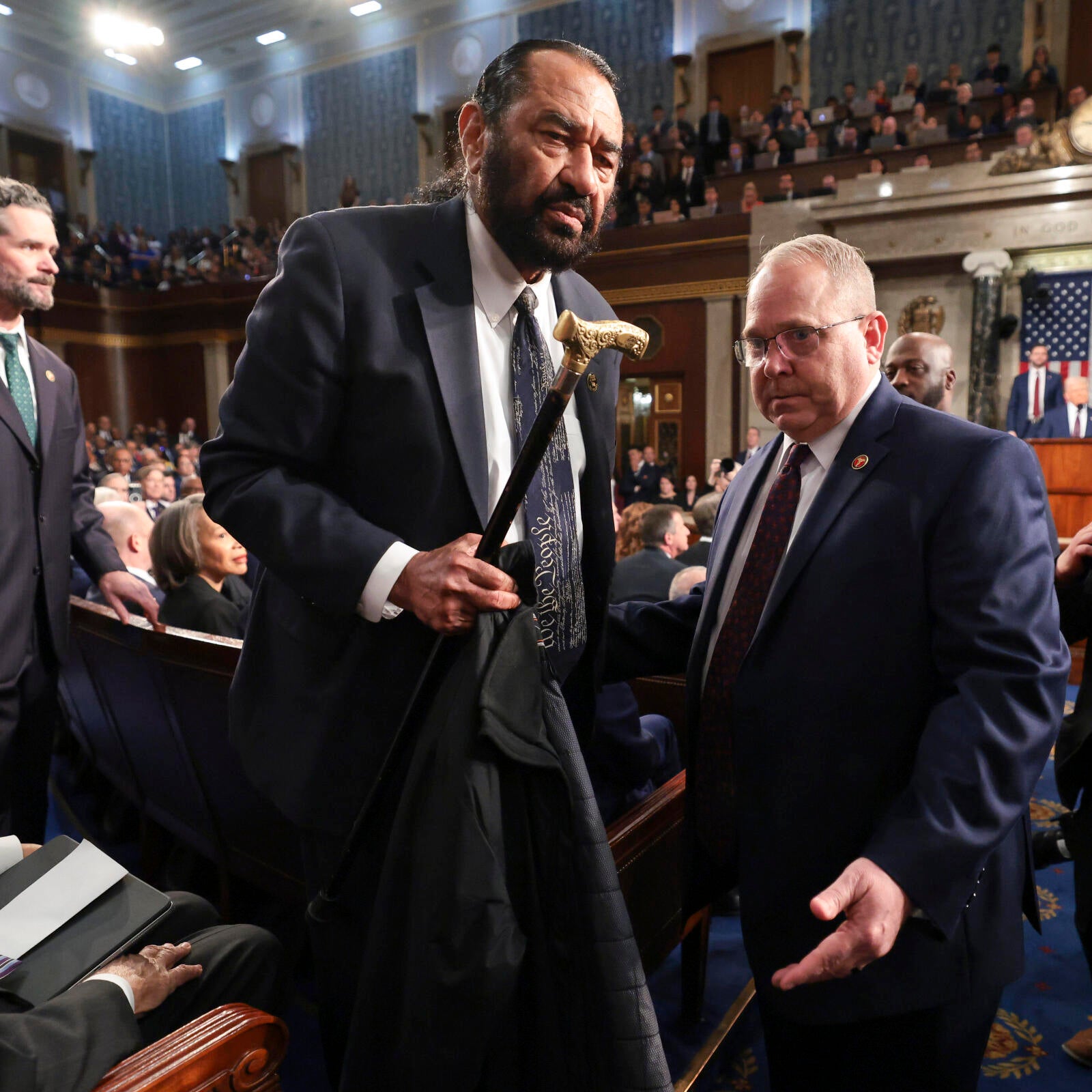 Who is Al Green, congressman from Texas removed from Trump's speech?