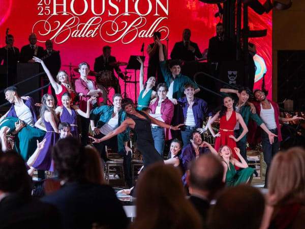 A surprise dance and floral peacock wow at the Houston Ballet Ball
