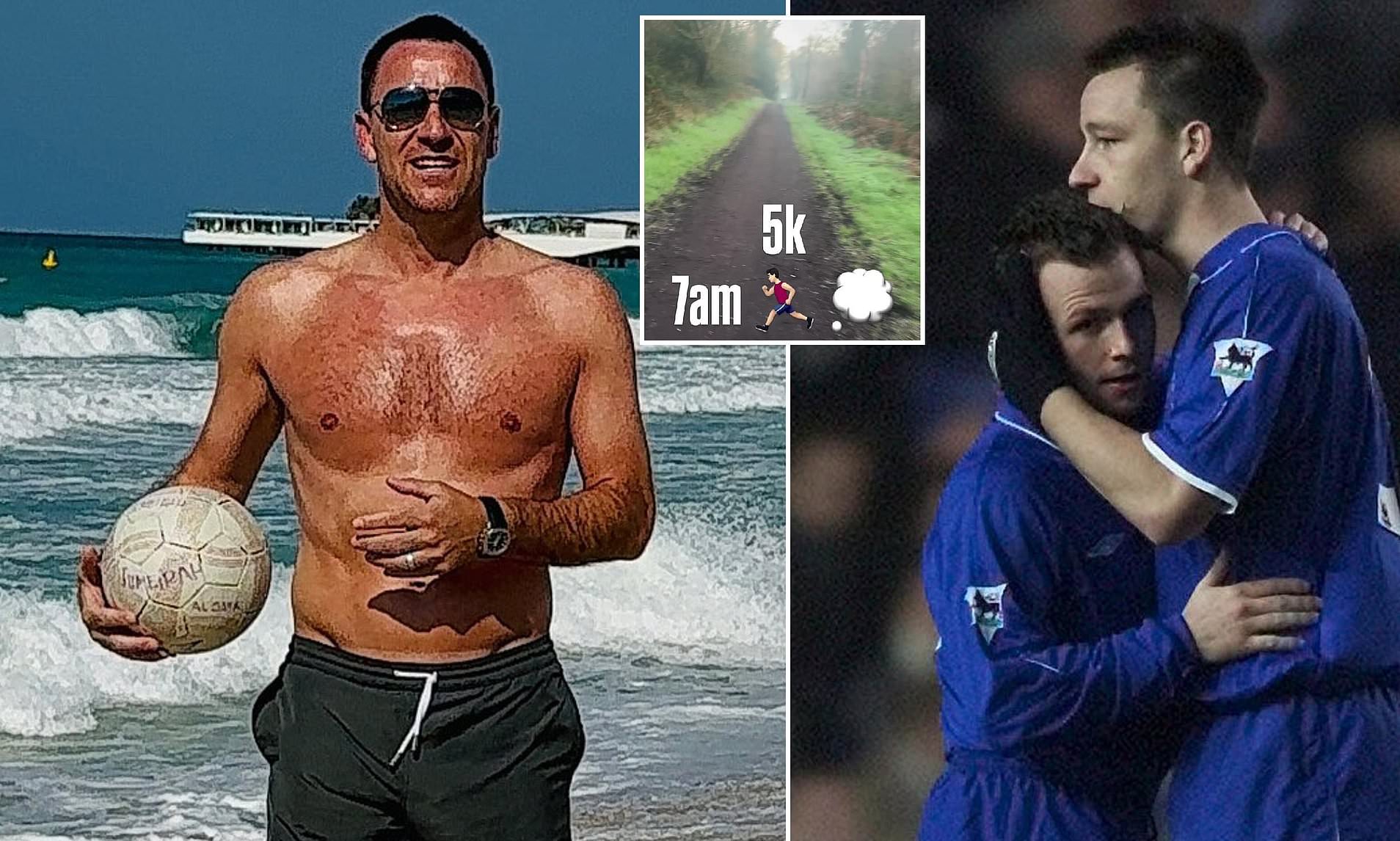 John Terry shows off training ahead of London Marathon attempt ...
