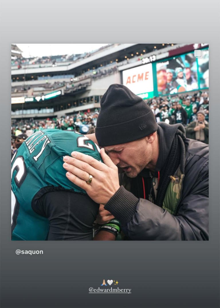 Saquon Barkley’s fiancée Anna Congdon reacts to his historic $41 ...