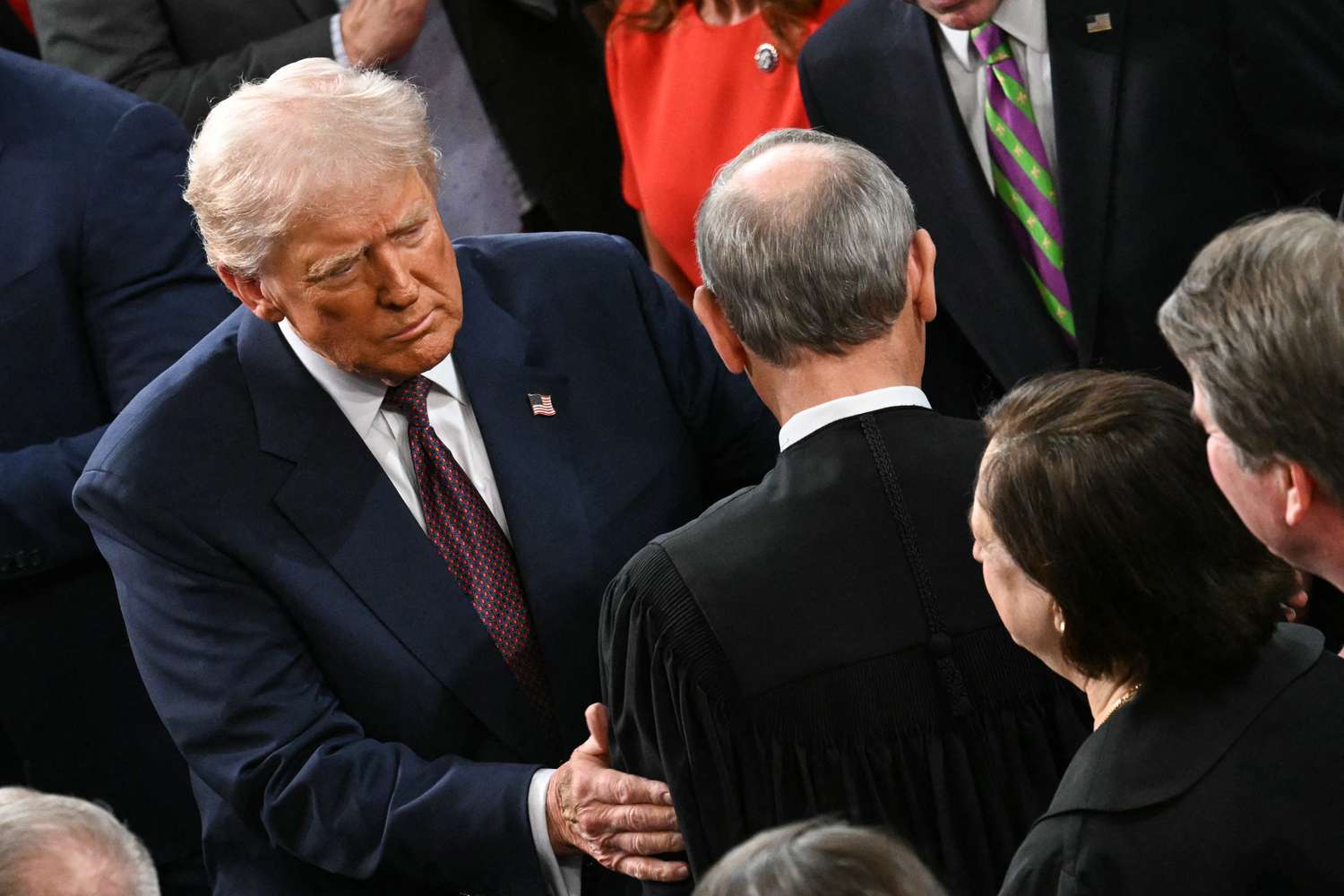 Donald Trump Cryptically Thanks Chief Justice John Roberts with Pat on ...