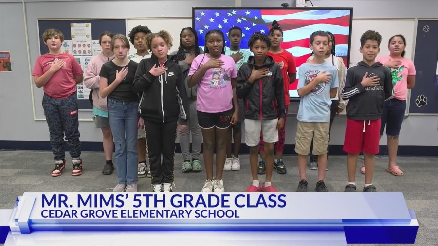 The Daily Pledge: Mr. Mims’ 5th Grade Class