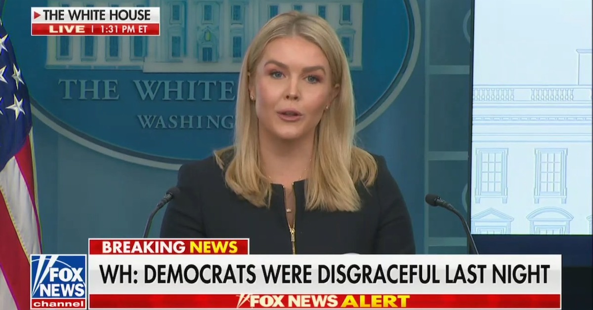 WH Spox Karoline Leavitt Torches Dems and Media Over Trump Speech ...