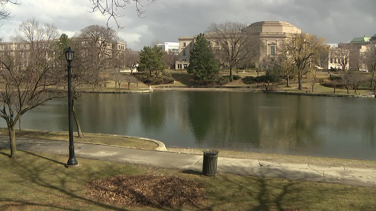 Wade Lagoon on a warm winter day in Cleveland