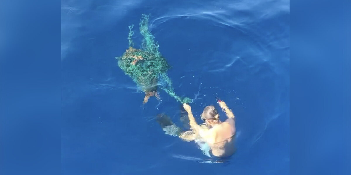 Boater Spots Some Floating Trash — And Realizes Someone's Trapped Inside