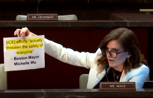 Rep. Mace uses comments made on WCVB's 'On The Record' against Wu