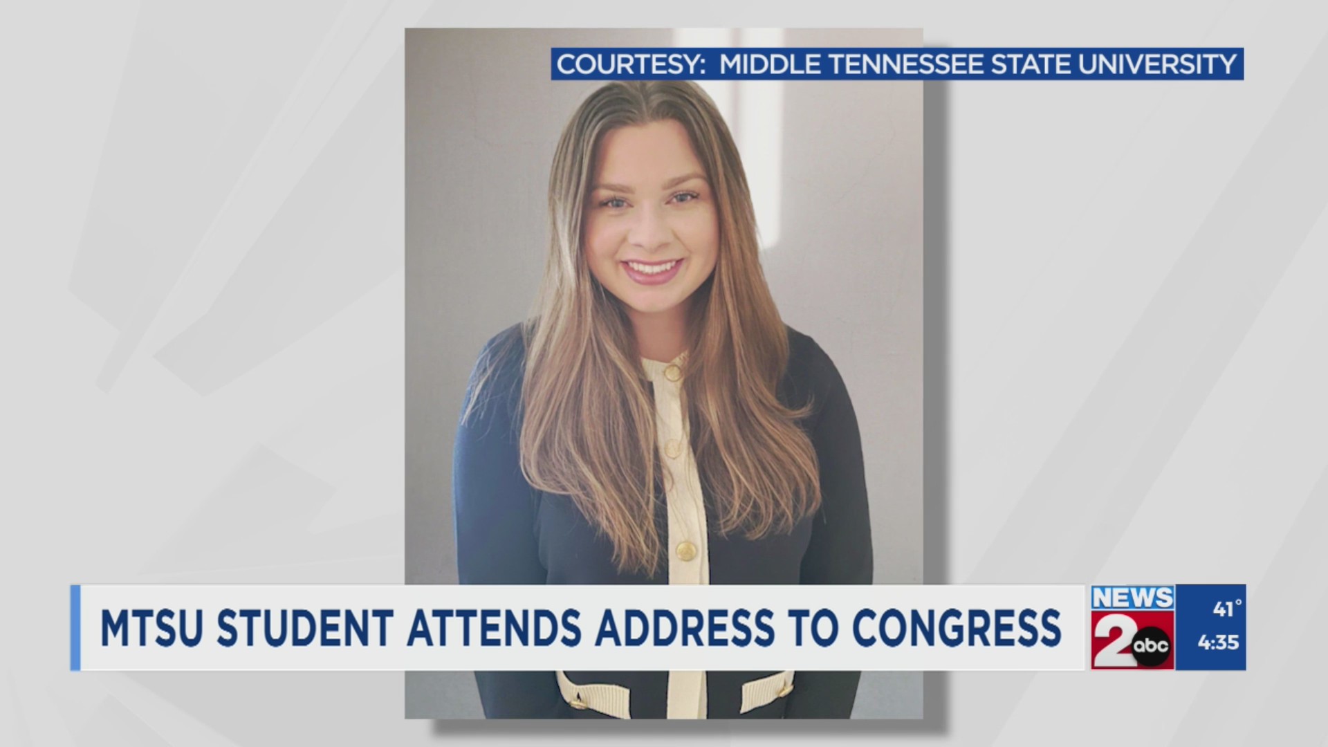 MTSU student attends Trump's address to Congress