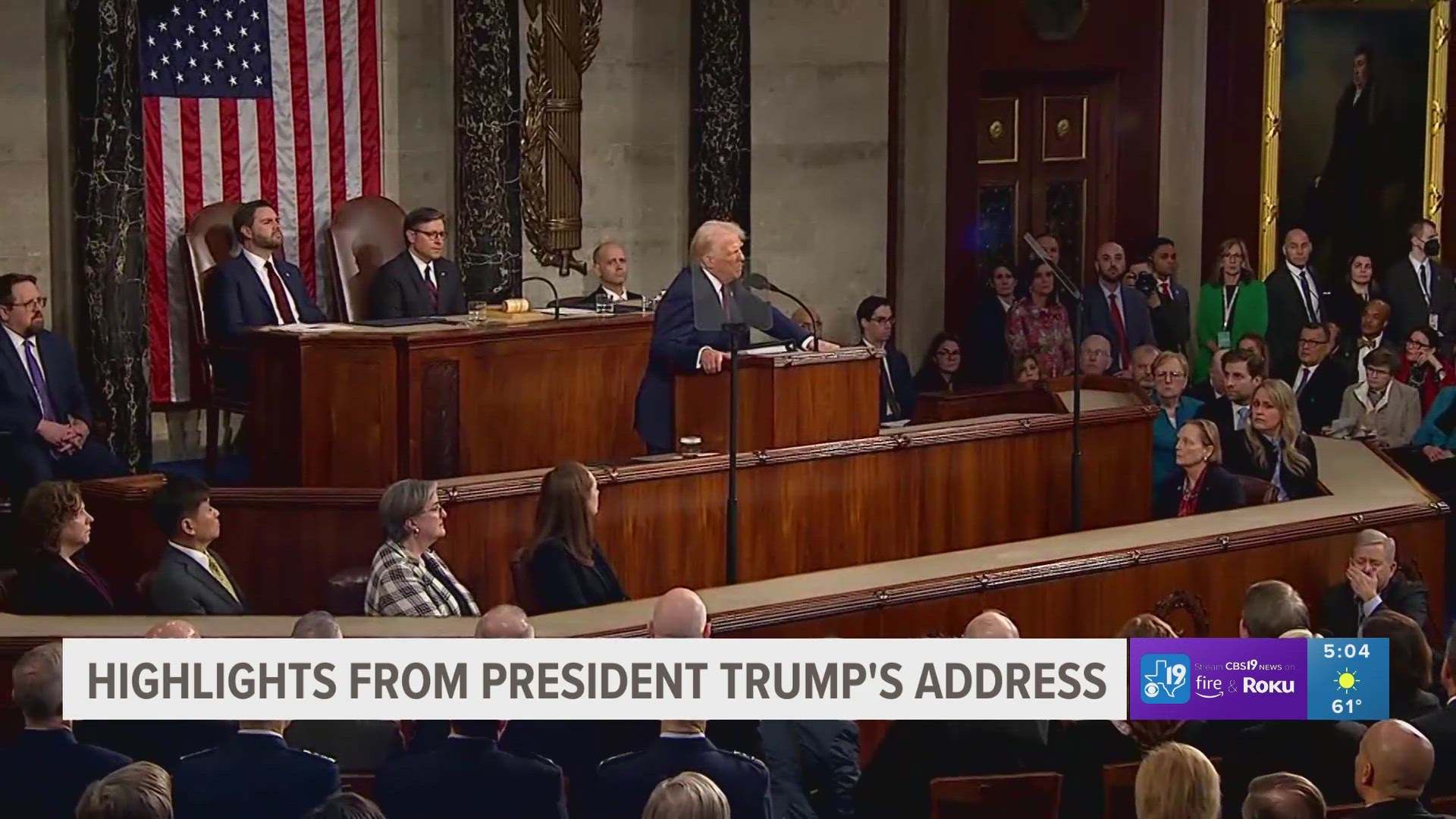 President Trump addresses congress for the first time since returning ...