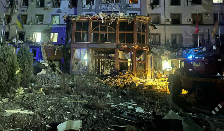 Rocket strike on Kryvyi Rih: Photos of aftermath of attack emerged