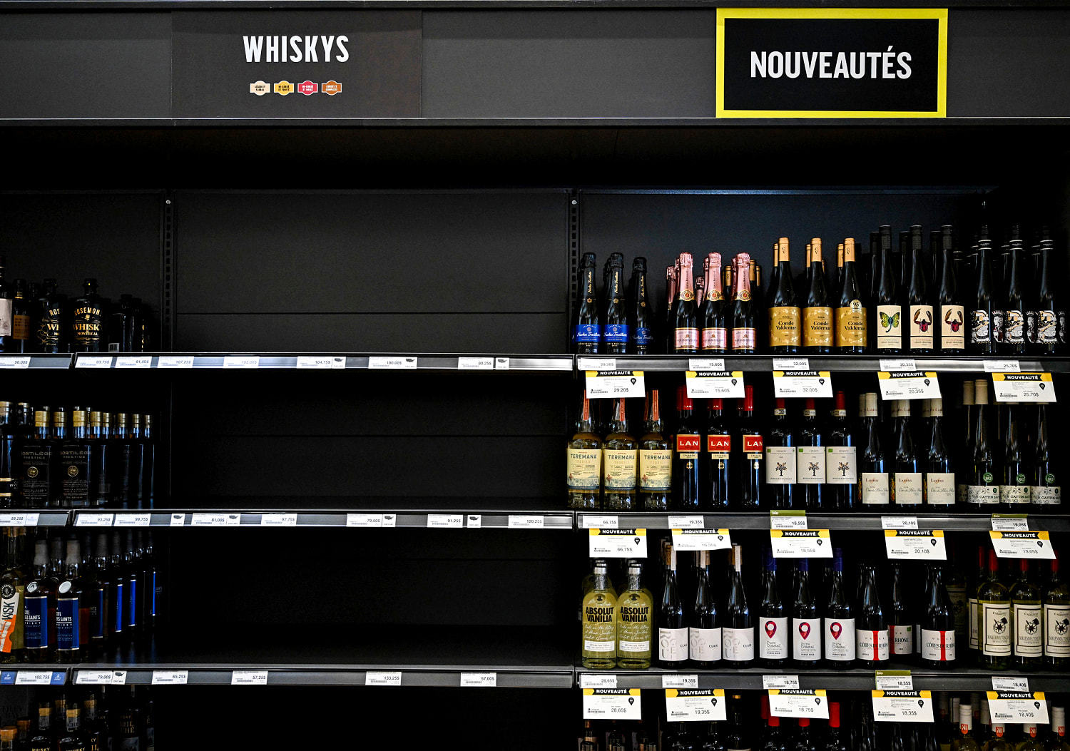 Canadian stores pull U.S. liquor from shelves as Trump’s tariffs take ...