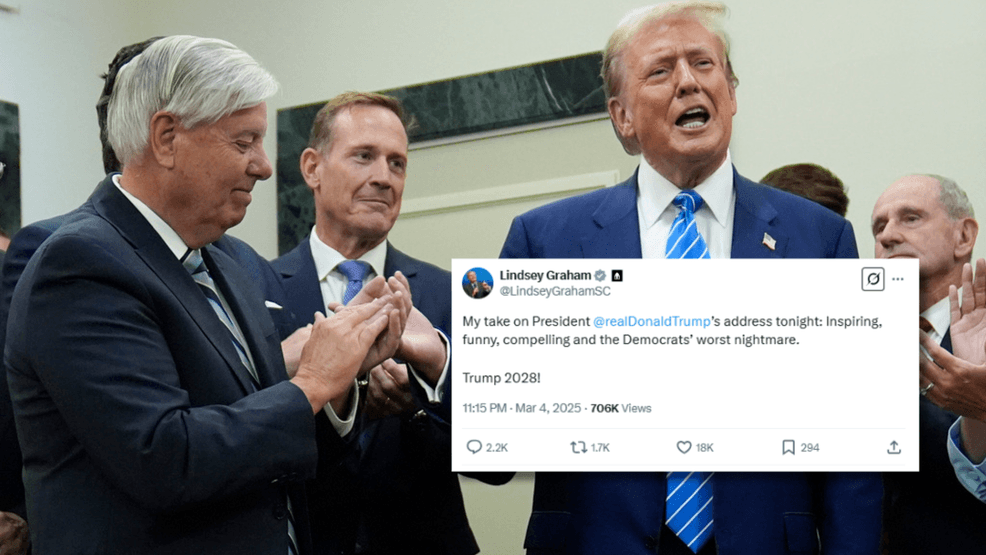 Sen. Lindsey Graham seemingly endorses third term: 'Trump 2028!'