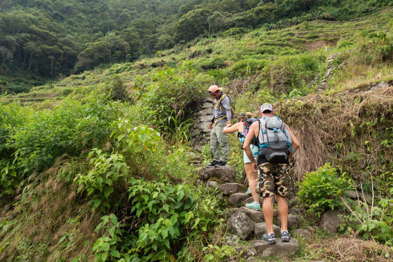 Hiking through the remote rice terraces of the Ifugao mountain people