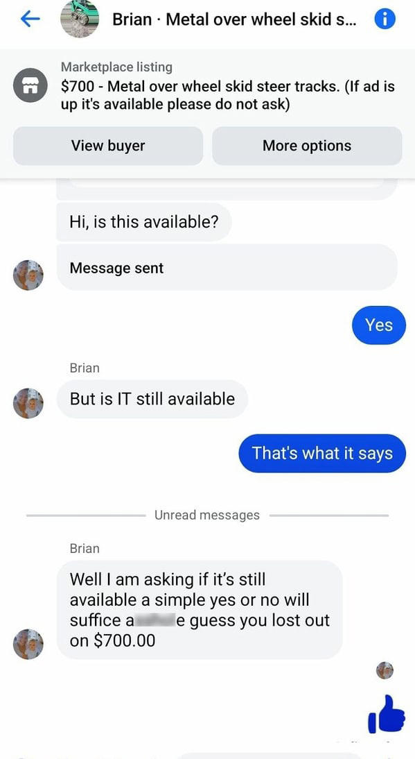 40 Funniest Listings And Messages From 'Idiots of Facebook Marketplace'