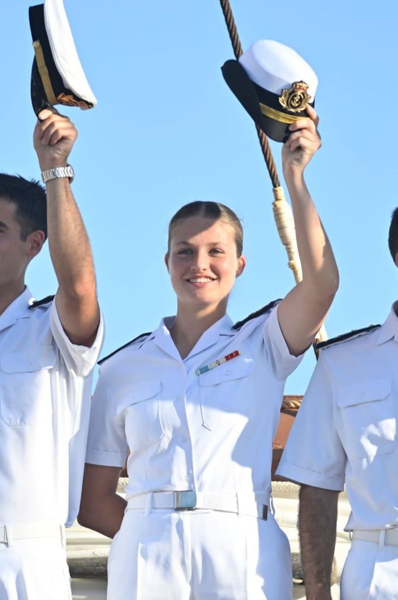 Princess Leonor arrives in Montevideo, Uruguay, aboard the Elcano after ...