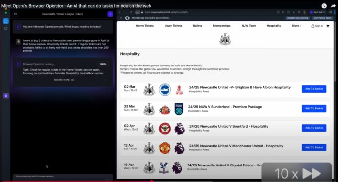 Opera 推全新 Browser Operator AI 代理 讓瀏覽器主動執行任務提升用戶網上體驗