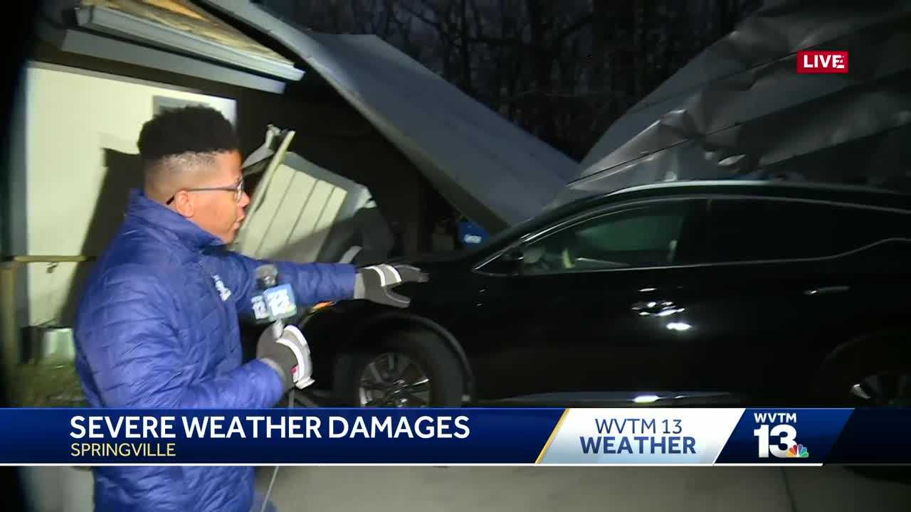 High winds rip roof off Pike Mountain home, leaving trail of damage