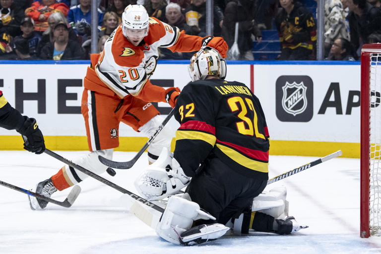 Soucy's 2nd-period goal stands up as the winner in Canucks 3-2 win over Ducks