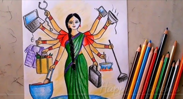 10+ Unique and Creative Women's Day Drawing Ideas for Poster and ...