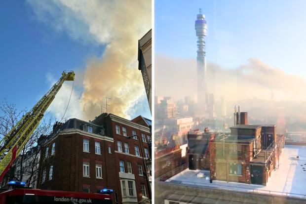 ‘Huge’ fire in central London fills sky with smoke as emergency ...