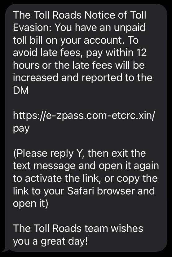 FBI issues warning on E-ZPass text scam: Delete texts on your iPhone ...