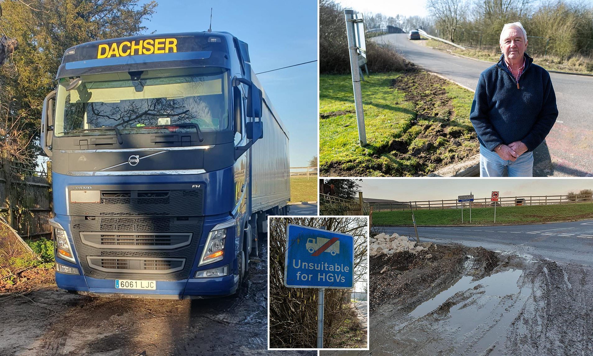 Lorry drivers following sat navs are causing chaos in our quiet road