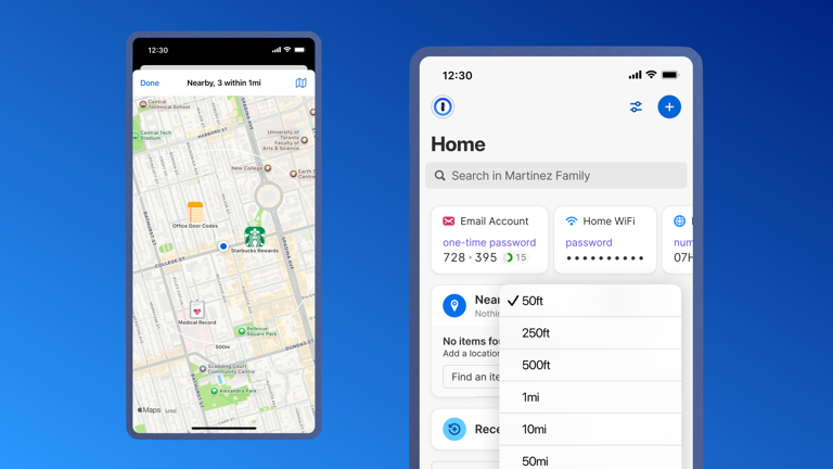 1Password introduces ‘nearby items,’ tying passwords to physical locations