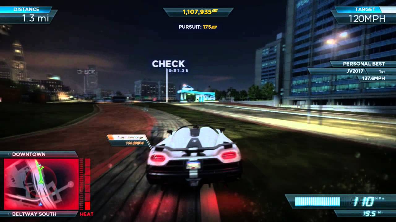 NFS: Most Wanted - Koenigsegg Agera R The Getaway Speed Run [NFS01]