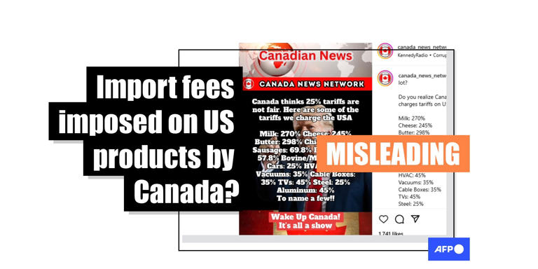 Inaccurate list of Canadian tariffs circulates amid US trade war