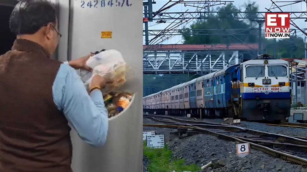 Viral Video: Senior IRCTC official caught dumping garbage on tracks from moving train – Indian ...