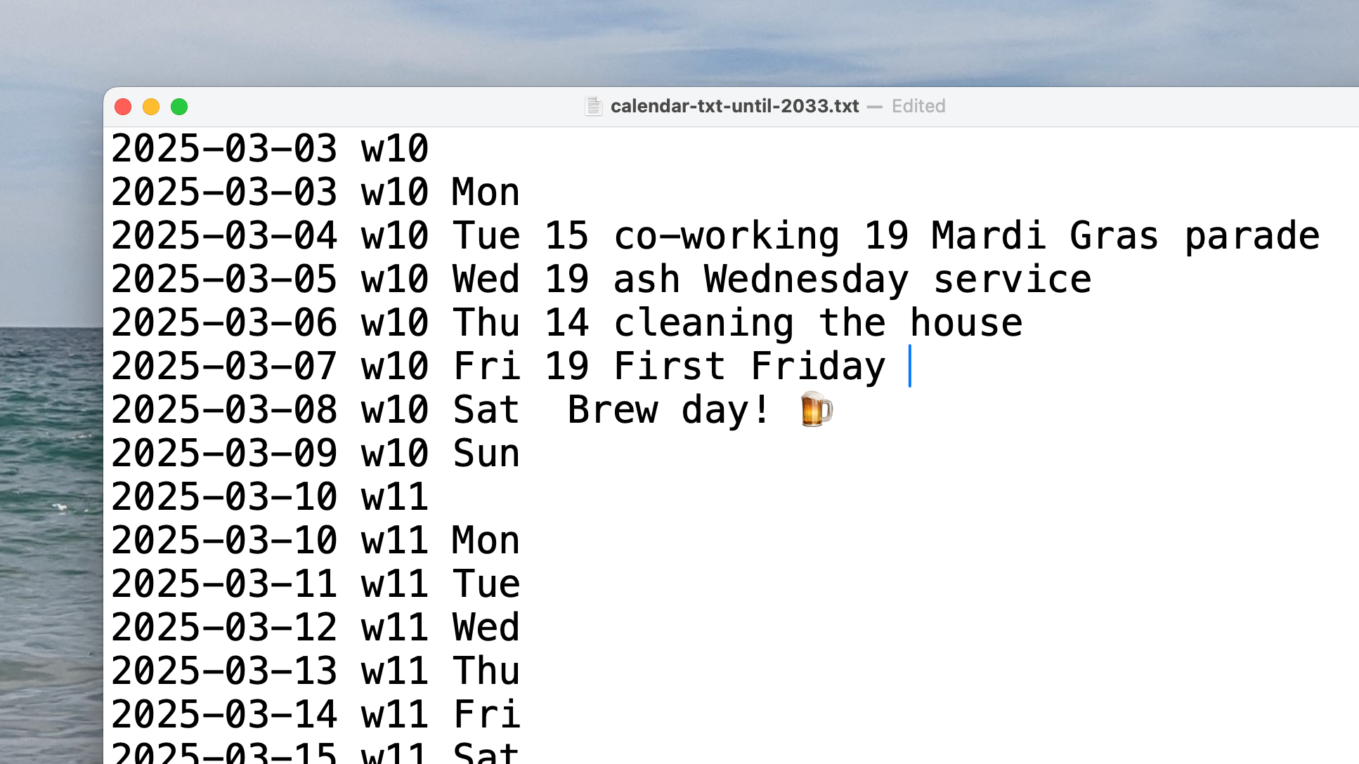This Simple Text Document Could Replace Your Calendar App