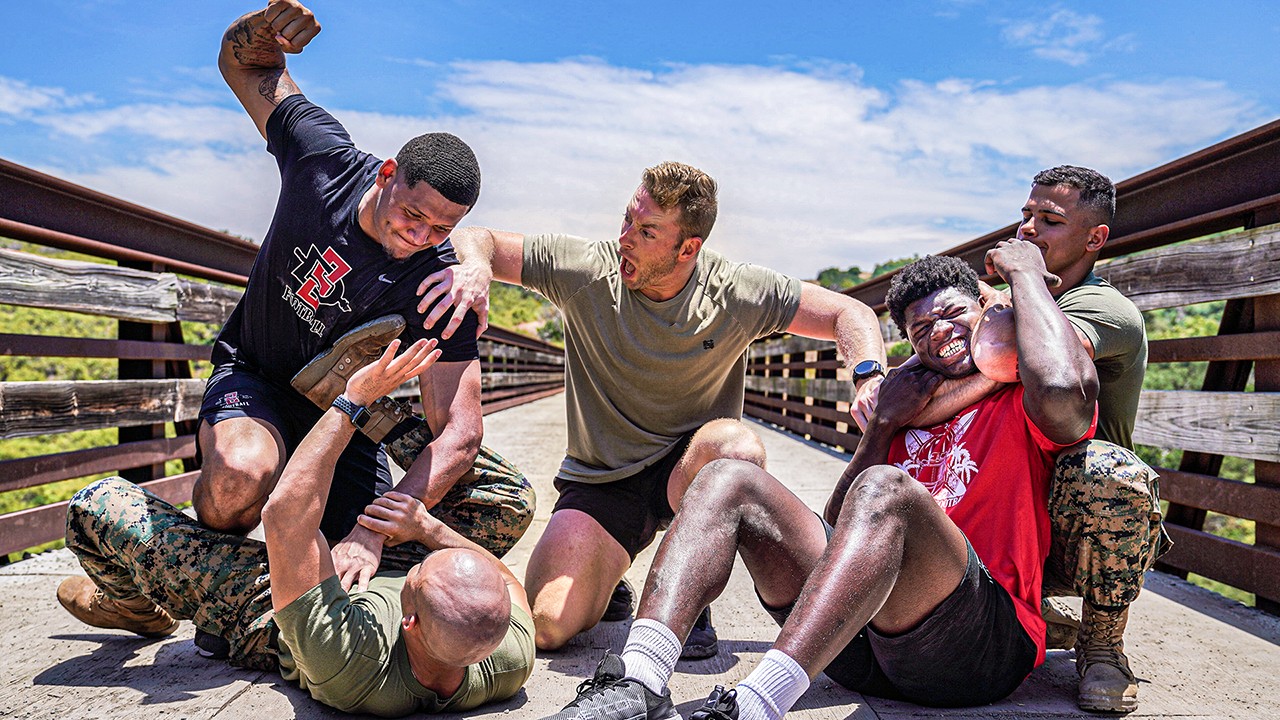 US Marines vs college football players - Who’s the real alpha?