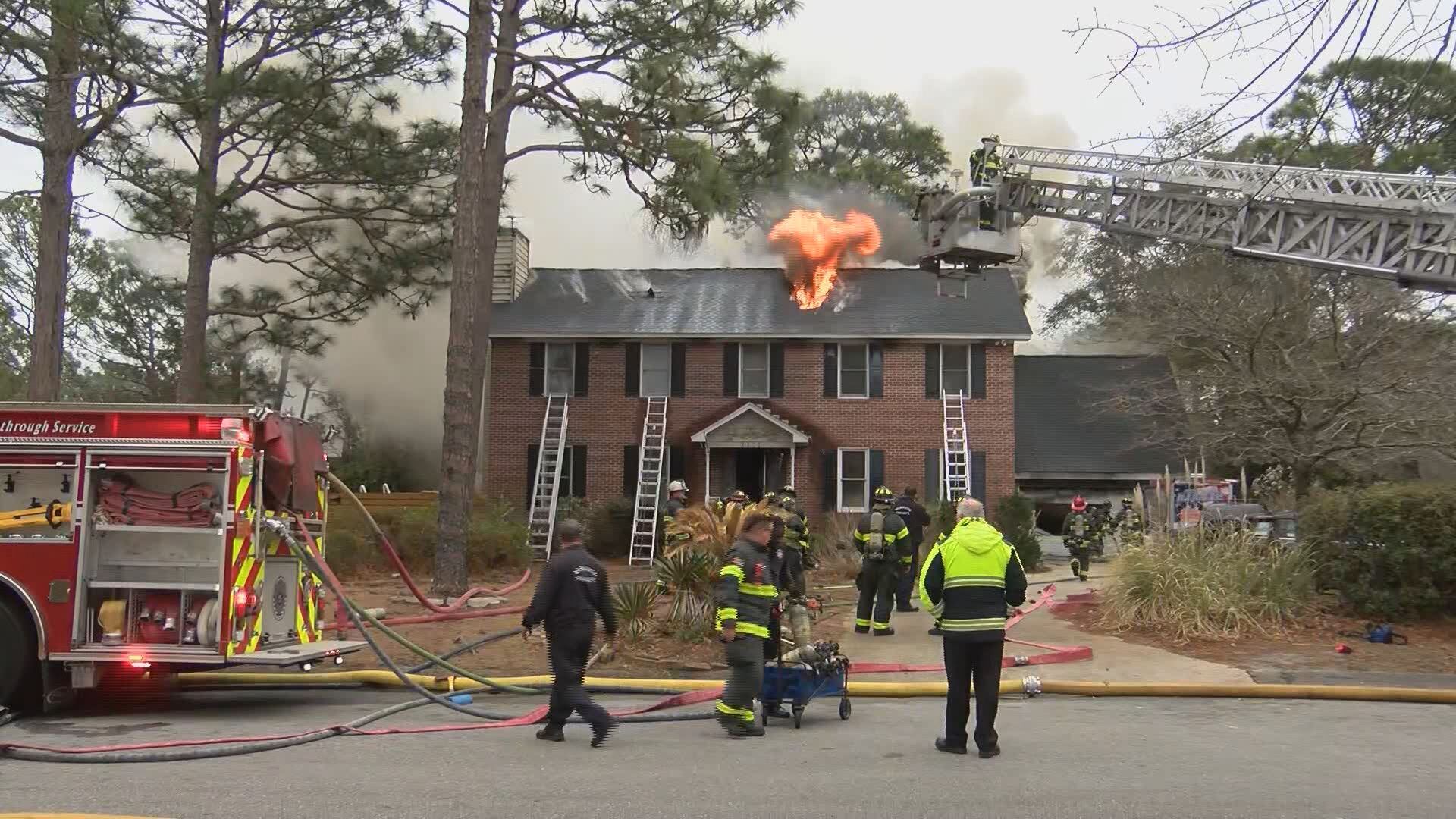 Two people displaced after house fire in Wilmington