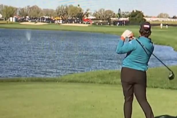 This is it, this is the worst drive ever hit on Bay Hill’s infamous par-5 6th hole
