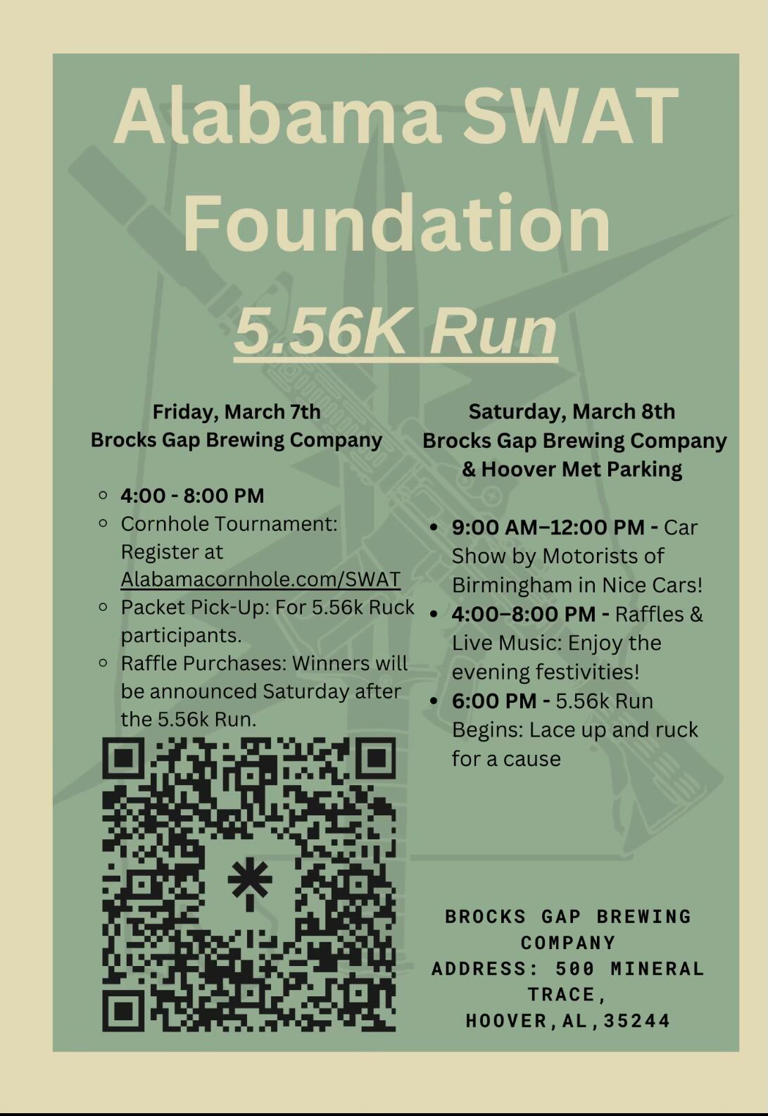Alabama Swat foundation set to host annual 5k fundraising event
