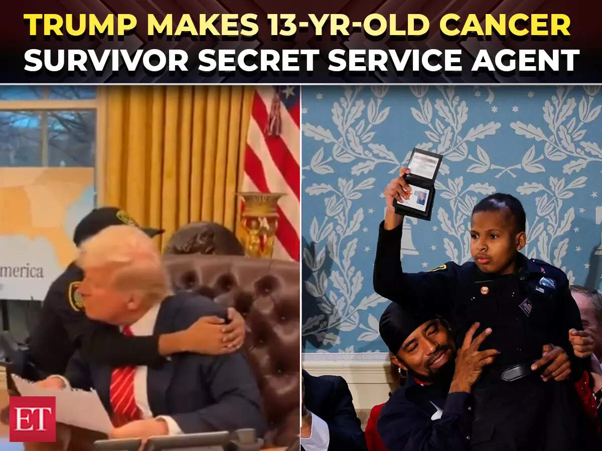 13-yr-old cancer survivor becomes youngest Secret Service agent, DJ Daniel gives Trump a big hug