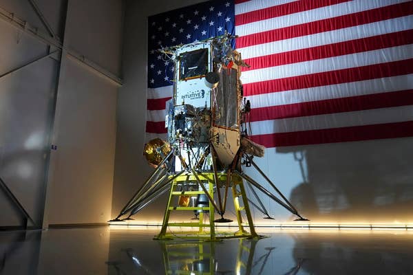 Private lunar lander touches down on the moon, but its condition is unknown