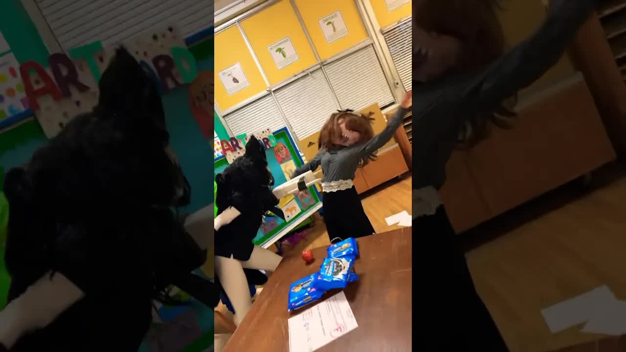 Chaos in the Classroom: Funny Furry Dance-Off!