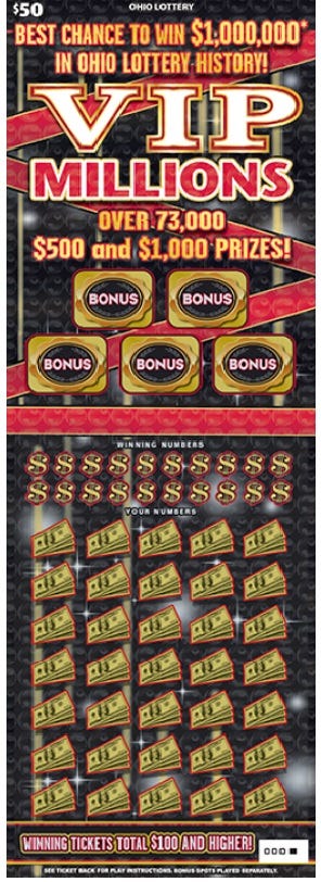 $50,000 winning Ohio Lottery scratch-off ticket sold in Wayne County ...