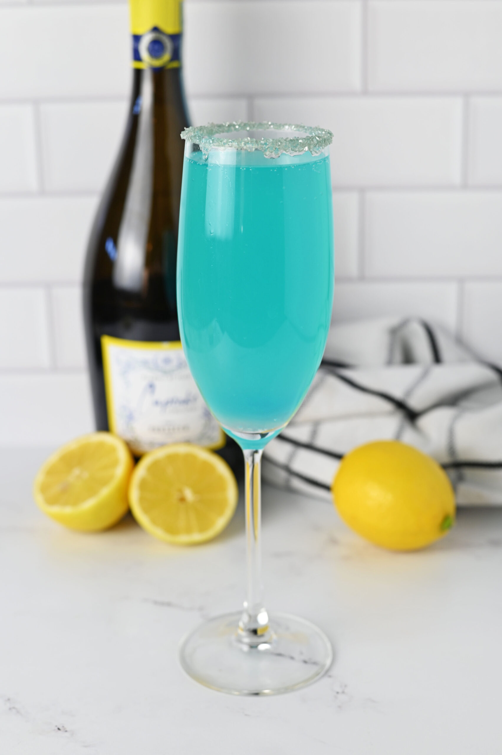 What to Serve with Prosecco: Blue Mimosas