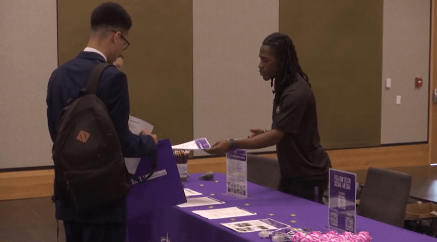 ECU students learn about communications industry at career fair