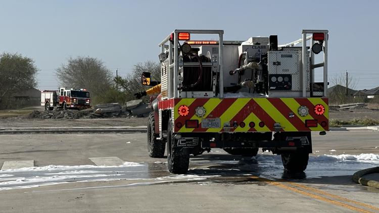 CCFD contains fire behind Creekside Elementary