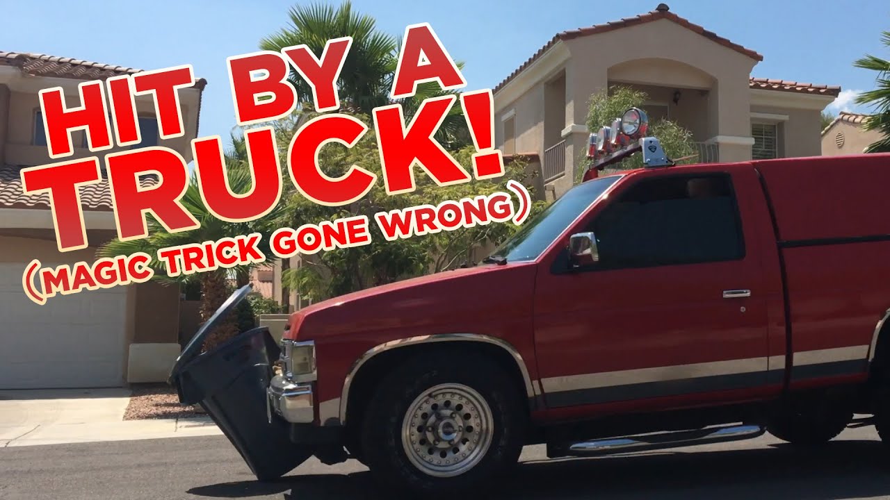 Man gets hit by a truck during shocking moment