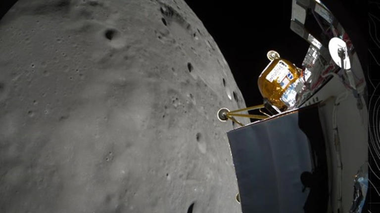 Nasa's private Athena landed on the Moon, but on its side again